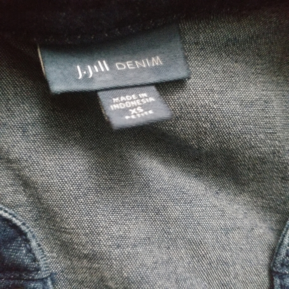 Dresses | Jjill Denim Lace Up Front Raw Hem Dress Size Xs | Poshmark